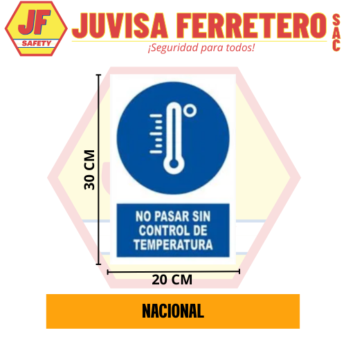 SEÑAL VINIL NO PASAR SIN CONTROL T° 20×30 – JUVISA FERRETERO SAC