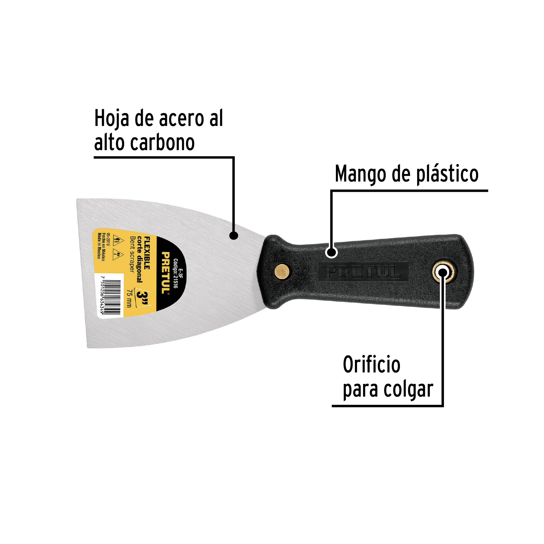 ESPATULA FLEXIBLE 3″ – JUVISA FERRETERO SAC