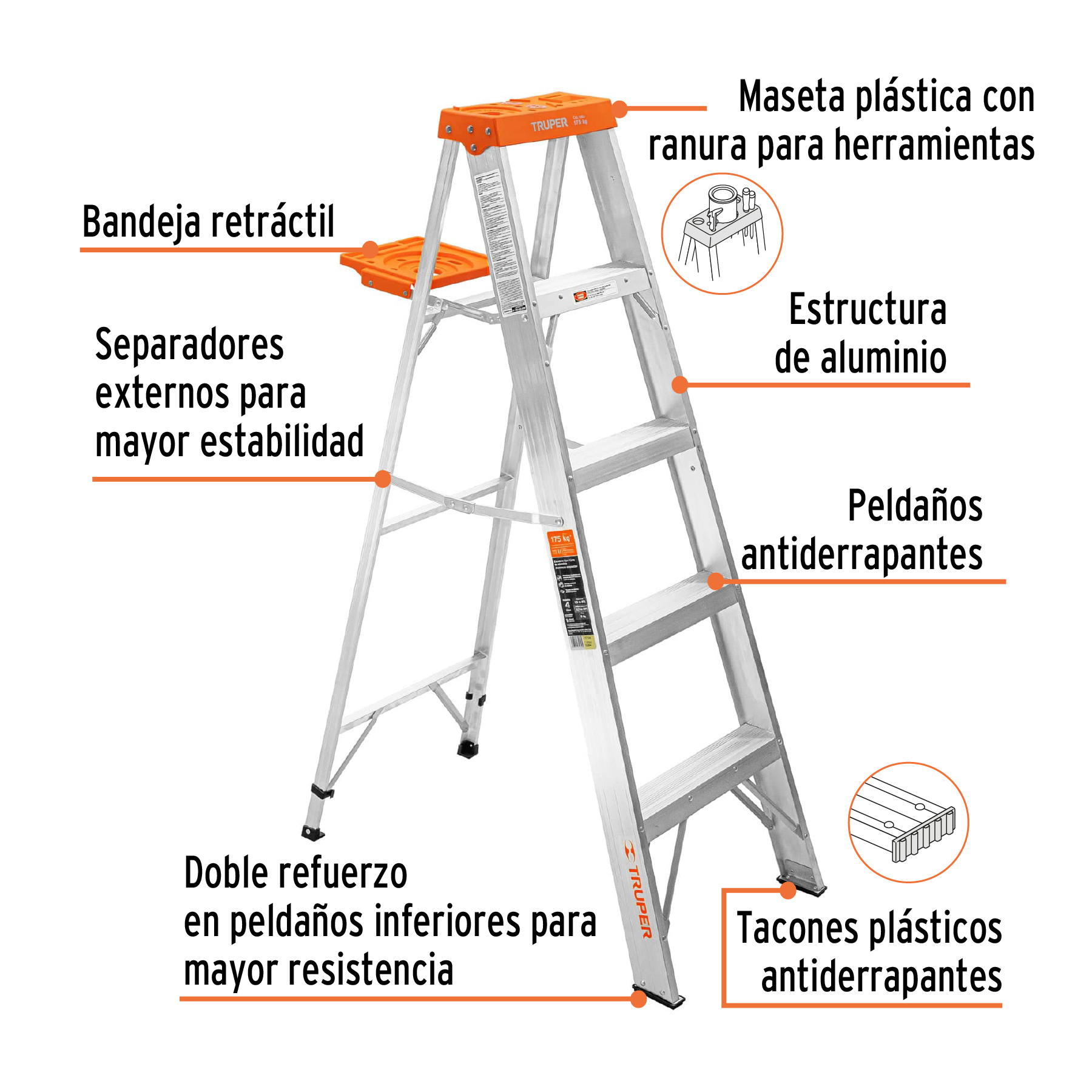 ESCALERA TIPO TIJERA 4 PASOS – JUVISA FERRETERO SAC